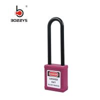 China Industrial Safety Most Popular Plastic Long Nylon Shackle Safety Padlock for sale