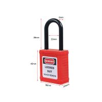 China BOSHI Nylon Shackle Cheap Safety Padlock WIth Key Alike for sale