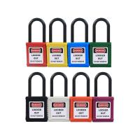 China BOSHI Nylon Shackle Cheap Safety Padlock WIth Key Alike for sale