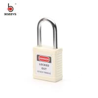 China Steel Shackle Nylon Body Industrial Safety Padlock With Keyed Alike for sale