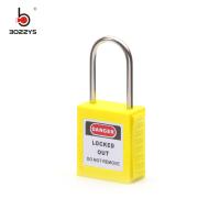 China BOSHI Bulk Industrial Shackle 38mm Length Safety Plastic Padlock for sale