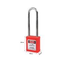 China Bozzys 6 mm diameter 76 mm long Steel Shackle safety Padlock with nylon body L 38 H 45 W 20 for sale
