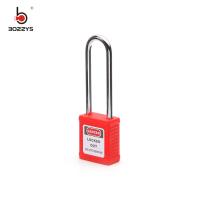 China BOSHI High Quality Nylon PA Body 76Mm Long Steel Shackle Safety Padlock for sale