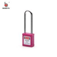 China BOSHI High Quality Nylon PA Body 76Mm Long Steel Shackle Safety Padlock for sale