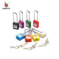 China BOSHI High Quality Nylon PA Body 76Mm Long Steel Shackle Safety Padlock for sale