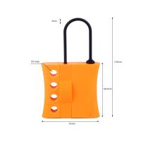 China Nylon Lockout Hasp for 4 Hole Diameter Thin Shackle OEM Acceptable for sale