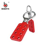 China Aluminum safety lockout hasp with locking diameter 1.5 inch but 8 holes diameter 8 mm for sale
