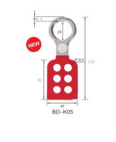 China high strong steel safety lockout hasp with locking diameter 1 inch for sale