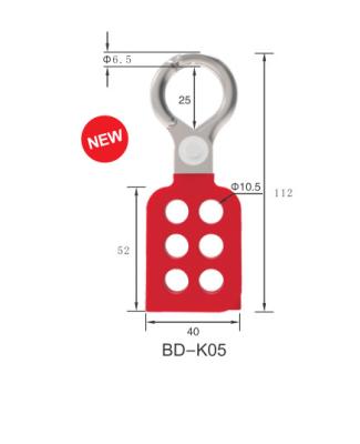 China high strong steel safety lockout hasp with locking diameter 1 inch for sale