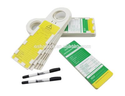 China Combination Safety Scaffolding Tag with 10pcs Holders 20pcs Tags & 2pcs Marker Pens for sale
