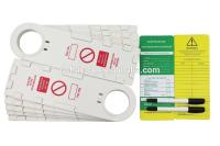 China Combination Safety Scaffolding Tag with 10pcs Holders 20pcs Tags & 2pcs Marker Pens for sale