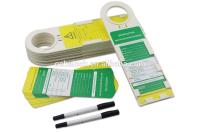 China Combination Safety Scaffolding Tag with 10pcs Holders 20pcs Tags & 2pcs Marker Pens for sale