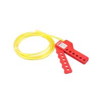 China Yellow Adjustable Cable Lockout Impact Resistant Lock Handle Rotatable for sale
