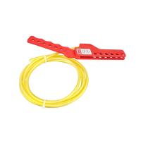 China Yellow Adjustable Cable Lockout Impact Resistant Lock Handle Rotatable for sale