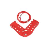 China Insulated Universal Steel Cable Lockout , Fish Type Storage Cabinet Cable Lock for sale
