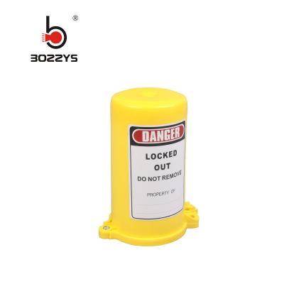 China Yellow Color Cylinder Tank Lockout Easy To Install With Three Lock Holes for sale