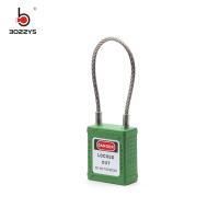 China BOSHI Customized Color Stainless Steel Cable Wire Safety Padlock for sale