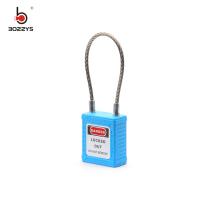 China BOSHI Customized Color Stainless Steel Cable Wire Safety Padlock for sale
