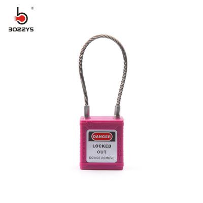 China BOSHI Customized Nylon PA Body Cable Shackle Safety Padlocks for sale