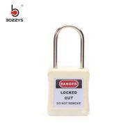 China BOSHI CE Certification Nylon PA Body Steel Shackle 38Mm Safety Padlock for sale