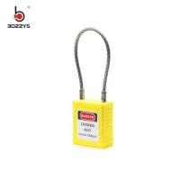 China BOSHI Multi-Color Optional Steel Shackle Wire Safety Padlock for sale