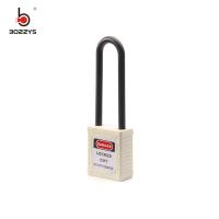 China BOSHI 2019 Custom Color 76mm Long Plastic Shackle Safety Padlocks for sale