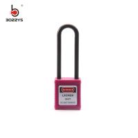 China BOSHI 2019 Custom Color 76mm Long Plastic Shackle Safety Padlocks for sale
