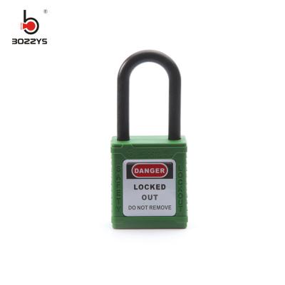 China BOSHI China Factory 38mm Plastic Shackle Insulated Safety Padlocks for sale