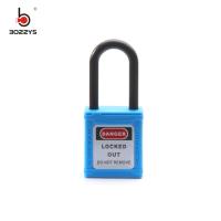 China BOSHI China Factory 38mm Plastic Shackle Insulated Safety Padlocks for sale