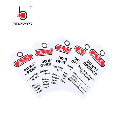 China Safety Equipment Lock Out Tag Out Sign Customized Language One Year Warranty for sale