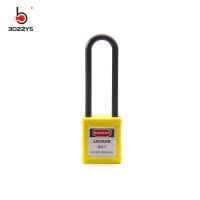 China BOSHI Brand Insulation 76mm Plastic Long Shackle Safety Padlock for sale