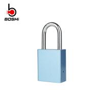 China Colorful Aluminum Padlock High Strength Paint Surface Humanized Design for sale