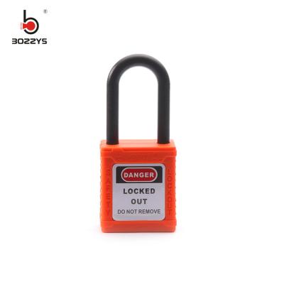 China BOSHI Cheap Price 38mm Plastic Shackle Insulated Safety Padlocks for sale