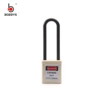 China BOSHI High Quality Nylon PA 76mm Long Shackle Safety Padlocks for sale