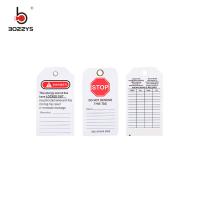 China Universal PVC Re-erasable tagout sign Suitable to Overhaul of lockout-tagout equipment safety warning for sale
