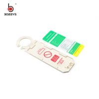 China Adhesive Safety Warning Signs , Plastic Material Electrical Lockout Tags for sale