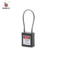 China BOSHI Cheap Price Nylon PA Body Stainless Steel Wire Safety Padlocks for sale