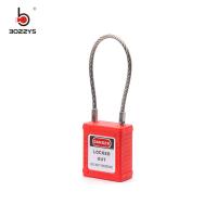 China BOSHI Cheap Price Nylon PA Body Stainless Steel Wire Safety Padlocks for sale