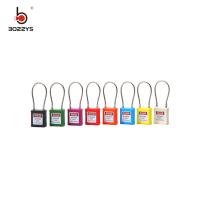 China BOSHI Cheap Price Nylon PA Body Stainless Steel Wire Safety Padlocks for sale