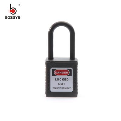 China BOSHI Custom Logo 38Mm Plastic Shackle Insulated Safety Padlocks for sale