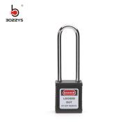 China BOSHI Cheap Price 76mm Steel Shackle Long Shackle Safety Padlocks for sale