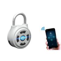 China OEM Acceptable Led Light Display Keyless Smart Bluetooth Pad Lock for sale
