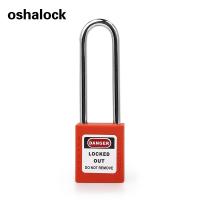 China 76MM Steel Long Shackle Plastic lockout Keyed Alike Industrial Safety Padlocks for sale