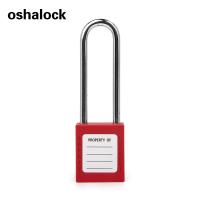 China 76MM Steel Long Shackle Plastic lockout Keyed Alike Industrial Safety Padlocks for sale