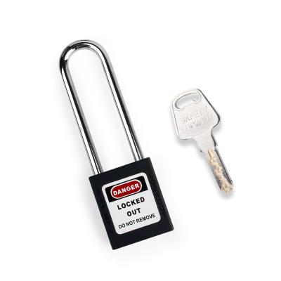 China long nylon shackle safety padlock with keyed alike for sale