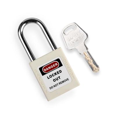 China White plastic Steel beam lockout Safety padlock brand for sale