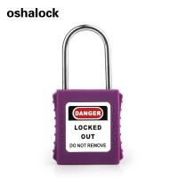 China 4mm Stainless steel beam Zenex Safety Lockout Tagout padlock with master key Customizable labels and laser coding for sale