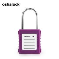 China 4mm Stainless steel beam Zenex Safety Lockout Tagout padlock with master key Customizable labels and laser coding for sale