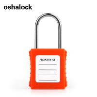 China 4MM stainless steel shackle safety tagout lockout padlock with master key Customizable labels and laser coding for sale