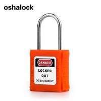 China 4MM stainless steel shackle safety tagout lockout padlock with master key Customizable labels and laser coding for sale
